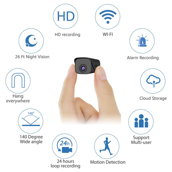 Mini Wi-Fi Night Vision Hidden Spy Camera, Smallest Security ...