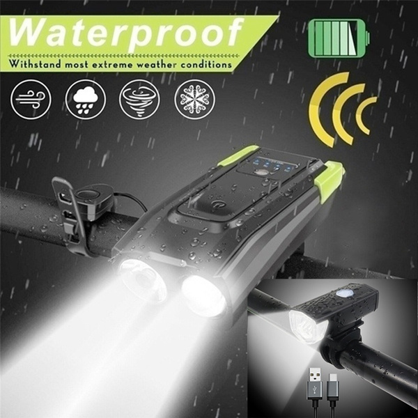 USB Rechargeable Bike Headlight LED Bicycle Front Head Light Cycling ...