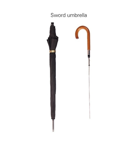 Sun Umbrella Sword Umbrella Curved Hook Wood Long Handle Sword Outdoor ...