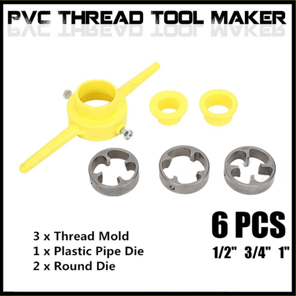 PVC Thread Tool Maker Pipe NPT Round Die Set Pipe Threader Plumbing ...