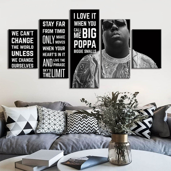 5 Panel The Notorious B.I.G Biggie Smalls Hipop Singer Poster HD ...