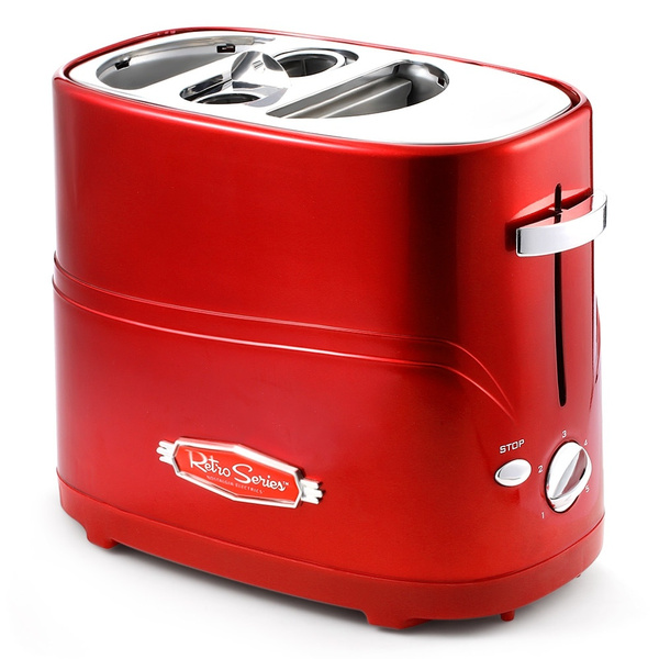 NOSTALGIA ELECTRICS Removable Pop-up Hot Dog Toaster Bread Maker with ...
