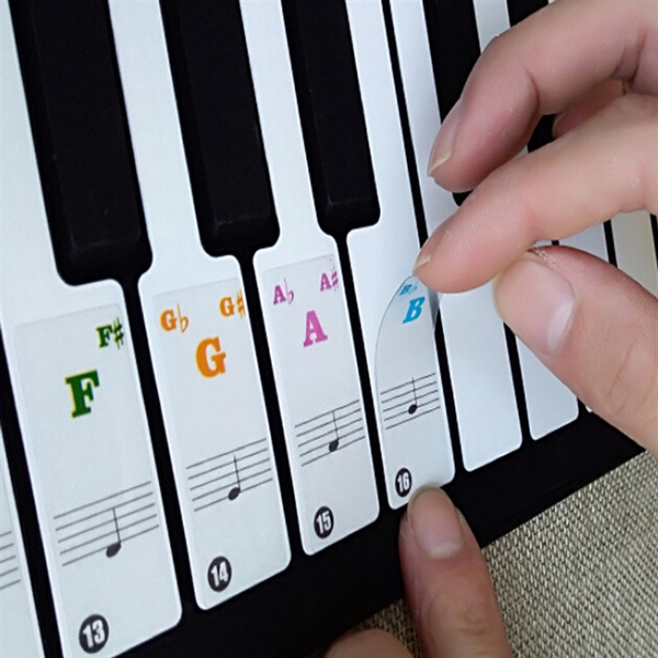 Piano Sticker Transparent Piano Keyboard Sticker Electronic Keyboard ...