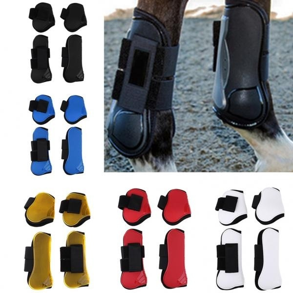 2 Pairs Horse Tendon Fetlock Boots Equestrian Jumping Legs Protector ...