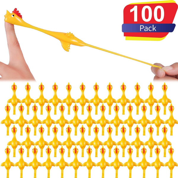 Sumind 100 Pack Slingshot Chicken Rubber Chicken Flick Chicken Flying ...