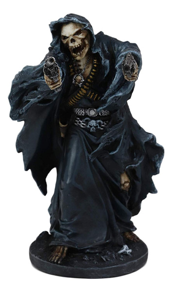 Ebros Gift Gothic Grim Reaper Skeleton Assassin with Dual Pistols ...