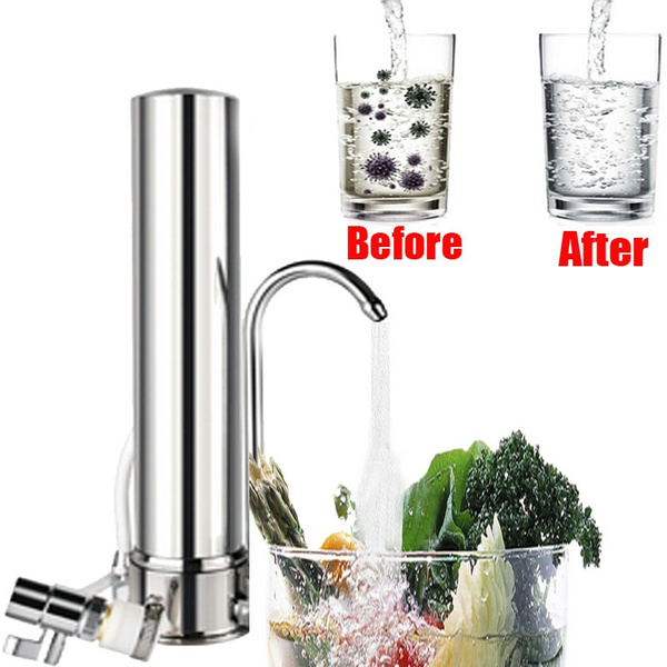 Stainless Steel Kitchen Countertop Drinking Water Purifier Ceramic ...