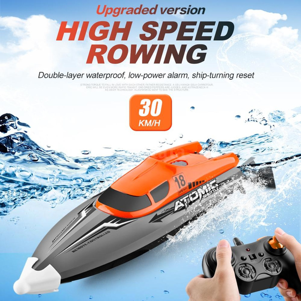 RC Boat Remote Control Boat 30KM/H High Speed IPV7 Waterproof 2.4GHz 4 ...