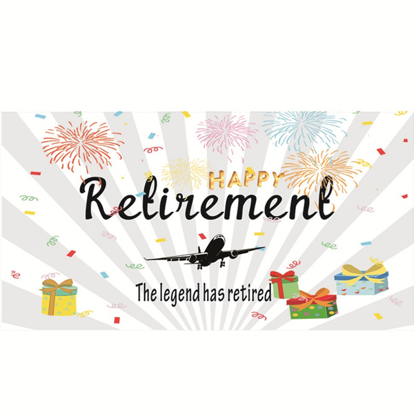 Happy Retirement Theme Party Banner Retirement Banner | Wish