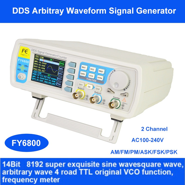 FY6800 60MHz 2 Channel DDS Function Signal Generator Waveform AM/FM/PM ...