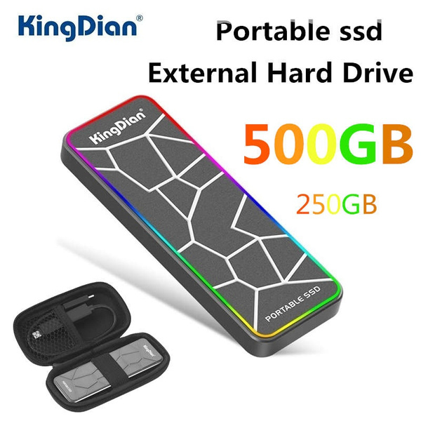 KingDian P11 Portable SSD LED Lighting Solid State Drive Type-c To USB ...