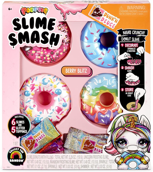 Poopsie Slime Smash Berry Blitz with Crunchy Donut Slime, Multicolor ...