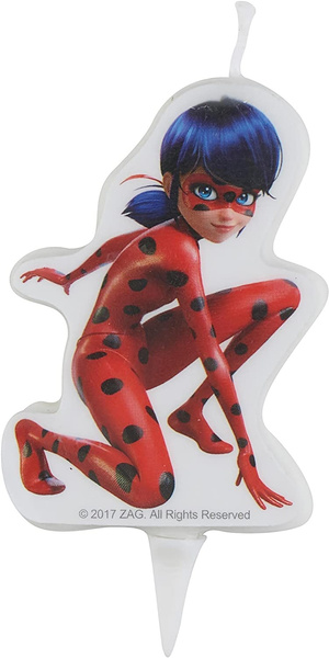 dekora Ladybug Miraculous Candle Cake Topper | Wish