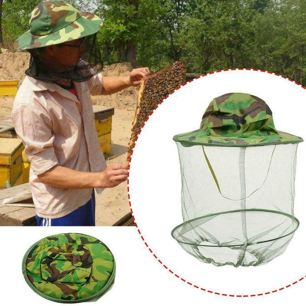 Beekeeping Cowboy Hat Mosquito Bee Insect Net Veil Hat Cap Face Head ...