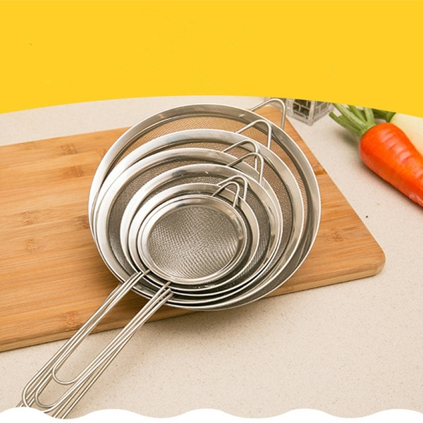 New Stainless Steel Fine Wire Mesh Oil Skimmer Strainer Flour Sifter ...