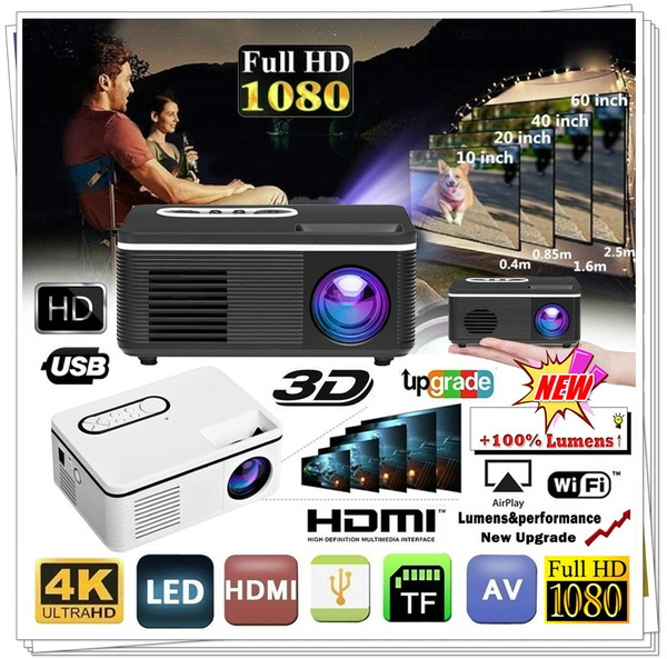 High Quality Projector Portable LED 1080P Projector Home Theater Movie ...