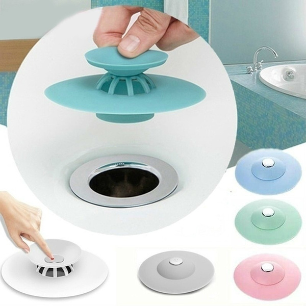 Kitchen Bathroom Sink Plugs Drain Hair Strainer Stopper Basin Bath ...