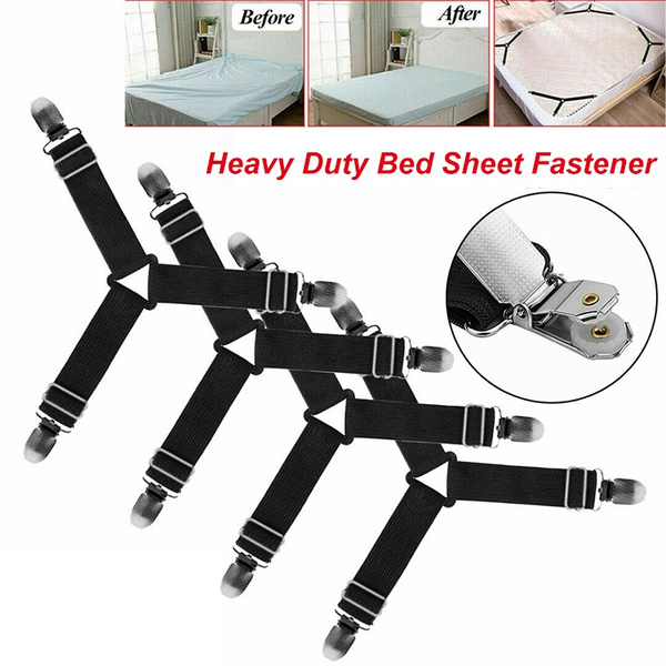 Heavy Duty Adjustable Bed Sheet Fastener,Triangle Elastic Mattress ...