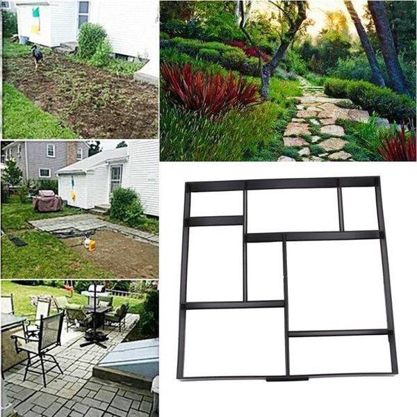 DIY 8 Grid Plastic Paving Mold Pavement Concrete Mould Stepping Stone ...