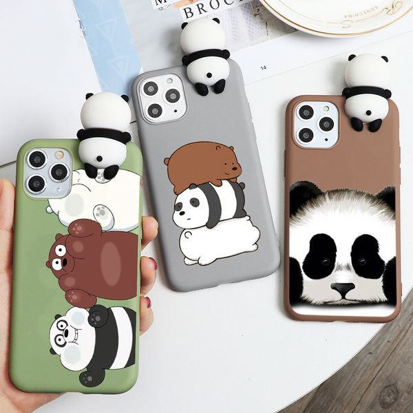 3D Cartoon Panda Doll Phone Case for iPhone 11 Pro Max SE 2020 XR XS ...