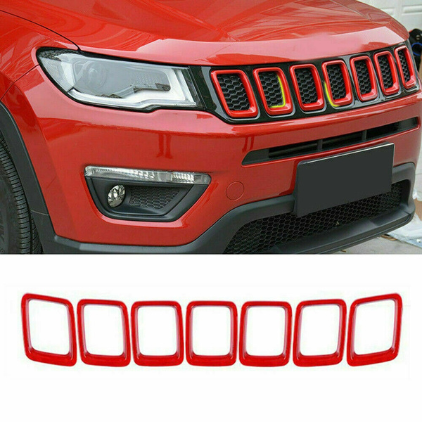 Auto Front Grill Insert Cover Frame Grilles Decoration Ring for Jeep ...