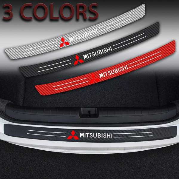 3D Carbon Fiber Car Trunk Rear Bumper Sticker For Mitsubishi Lancer 10 ...