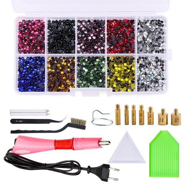 New Set 2000pcs Hot fix Rhinestones Hotfix Applicator with 7 Tips ...