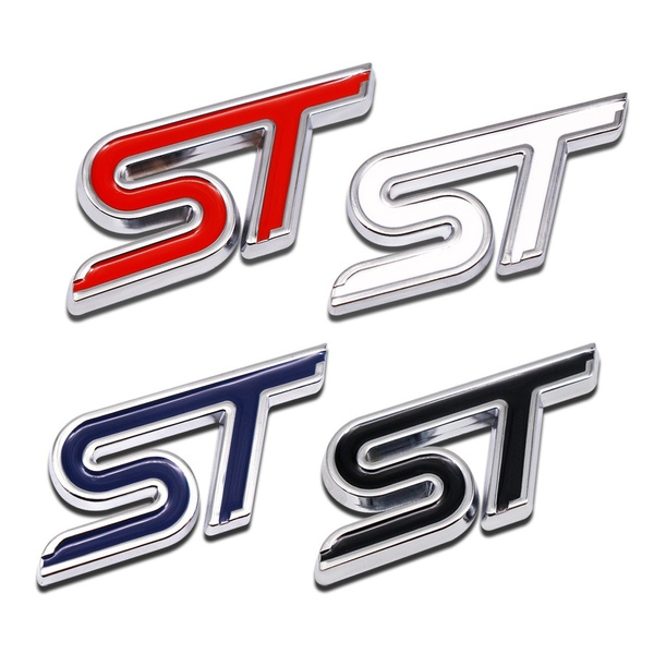 4Colors Metal ST Auto Car Stickers Front Grille Badge Emblem Badge ...