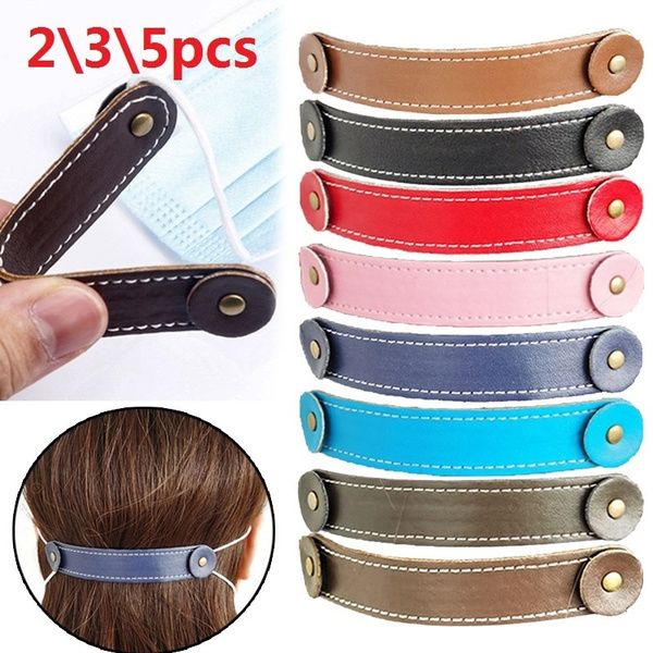 2/3/5Pcs Leather Soft Face Mask Ear Hooks Anti-Slip Ear Protection ...