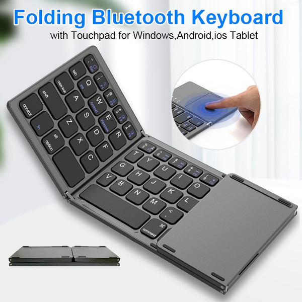 Mini Folding Keyboard Bluetooth Foldable Wireless Keypad with Touchpad ...