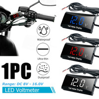 1PC Mini 12V LED Waterproof Display Voltmeter Car Voltage Volt Gauge ...