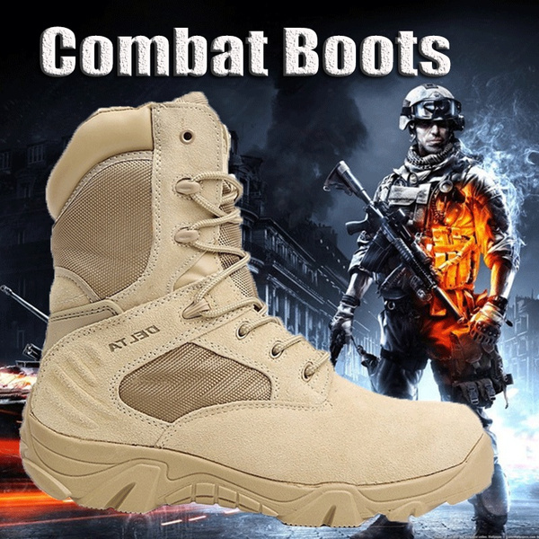 Tactical Military Boots for Men Army Combat Boot Outdoor Hiking Shoes ...