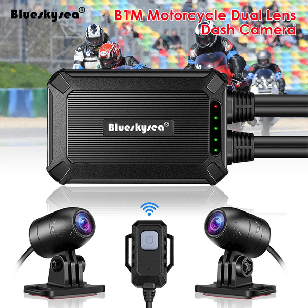 Blueskysea B1M Dual Channels 1920×1080P 30FPS Motorbike Wifi Dash Cam ...