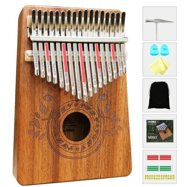 Thumb Piano Carimba 17-tone Finger Piano Beginner Entry Portable ...