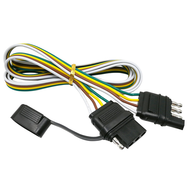 CARROFIX 4 Wire Flat Extension 5'ft 4-Pin Trailer Wiring Harness Male ...