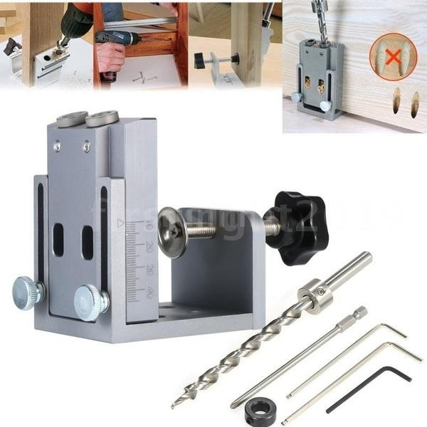 Hole Jig DIY Kit System Pocket Hole Screw Drilling Guide Kit Hole ...