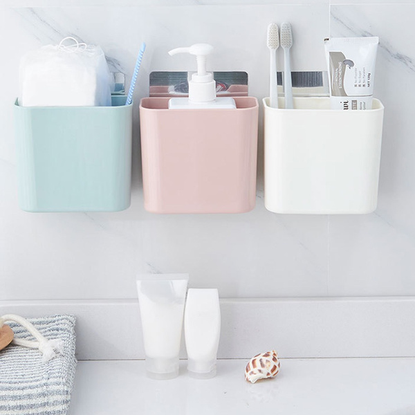 Bathroom racks wall-mounted suction cups without punching storage box ...