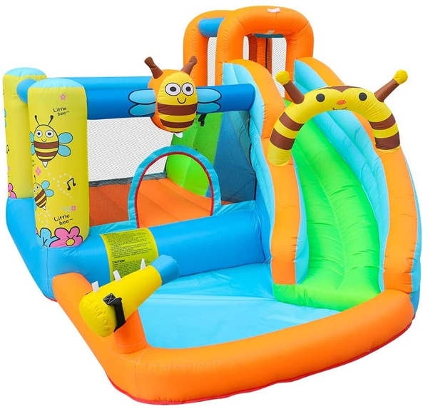 doctor dolphin Inflatable Bee Water Slide with Bouncy Castle Water Park ...