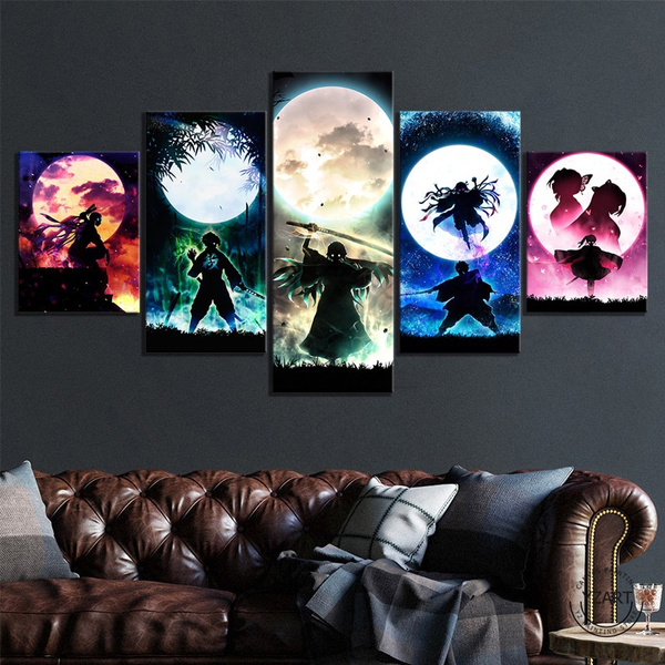 5pcs Rengoku Kyoujurou Kimetsu No Yaiba Anime Poster Demon Slayer