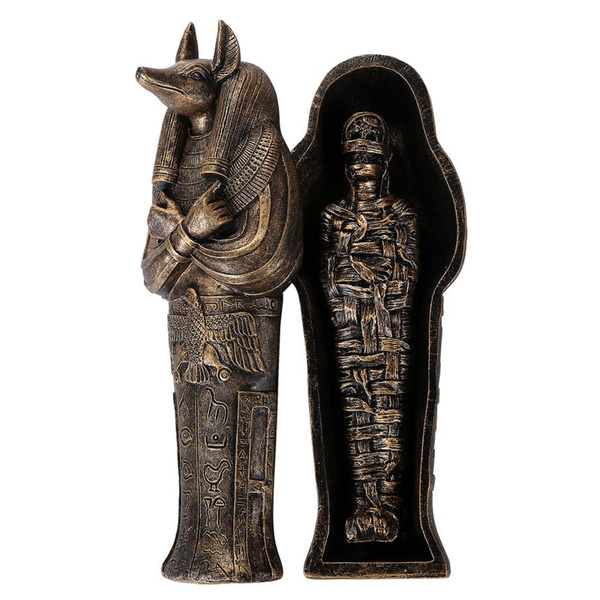 Ancient Egyptian God of the Afterlife Anubis Sarcophagus with Mummy ...