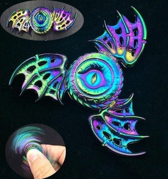 Devil Eye Hand Spinner Dragon Wings EDC Fidget Focus Gyro Toy Anxiety ...