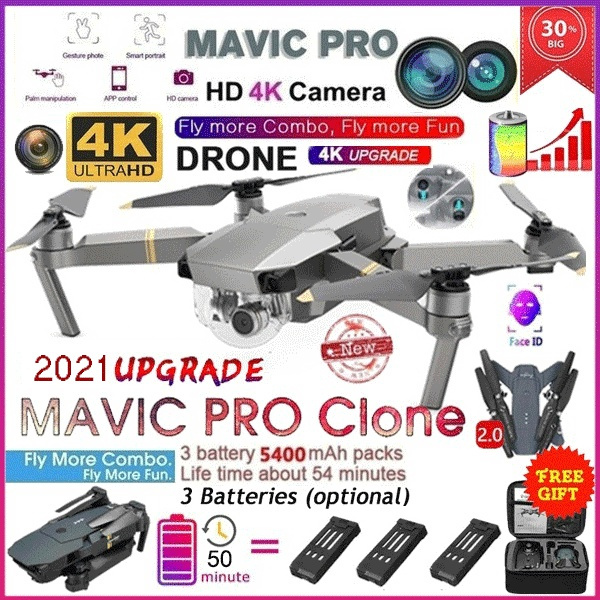 2021 Future Profesional 4K Camera Clone Dji Mavic Pro Folding Drone ...
