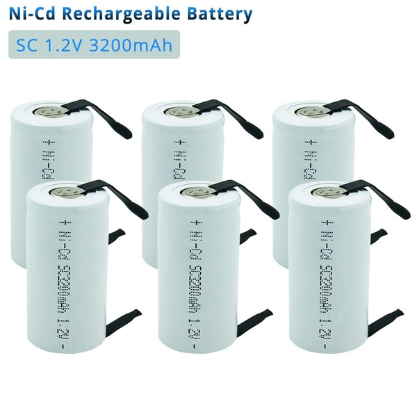 6-10pcs Subc SC 1.2V 3200mAh Rechargeable Battery Cell with Welding ...
