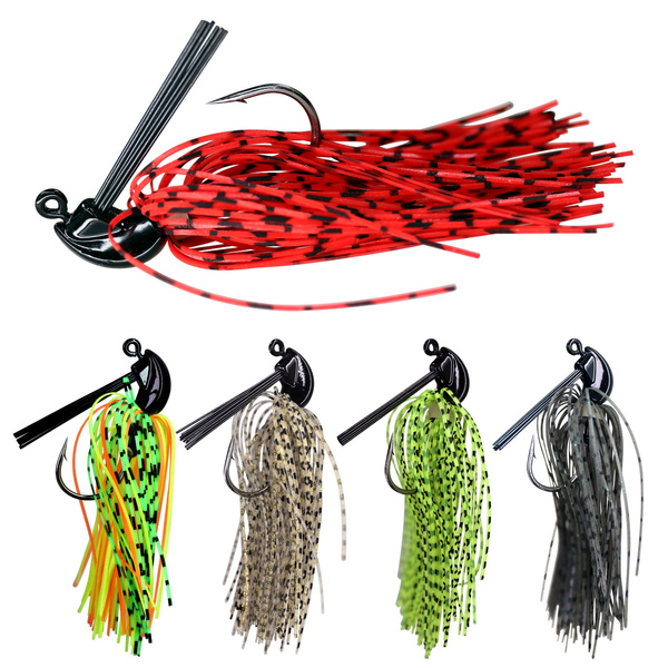 THKFISH 5pcs Bass Fishing Jigs Skirted Baits Flipping Jigs Rubber ...