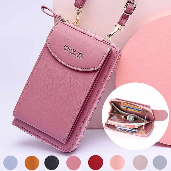 Women Leather Shoulder Bag Multifunction Crossbody Purse Mobile Phone ...