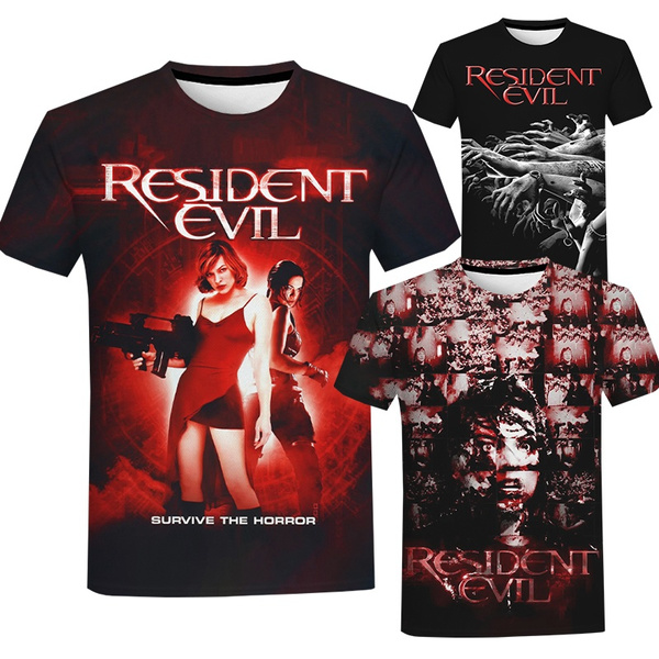 Horror Movie Resident Evil 3D Print T Shirt Men Women Summer Fashion ...