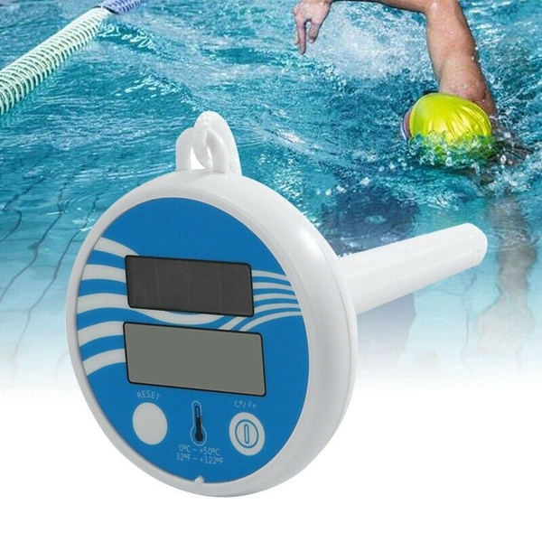 Solar Powered Digital Wireless Swimming Pool Floating Thermometer Water ...