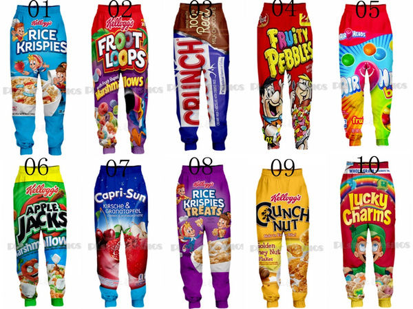 Newest candy Snack bag chocolate sauce Pants men/women Novelty 3d cool ...