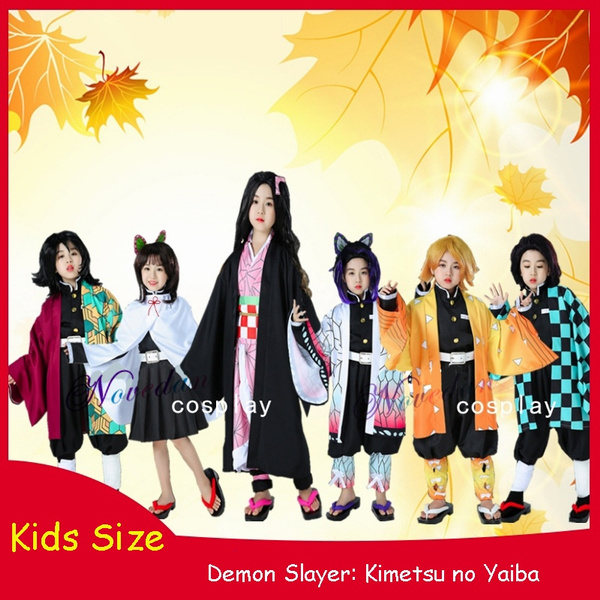 Demon Slayer Kimetsu no Yaiba Kids Cosplay Costume Kamado Tanjirou ...