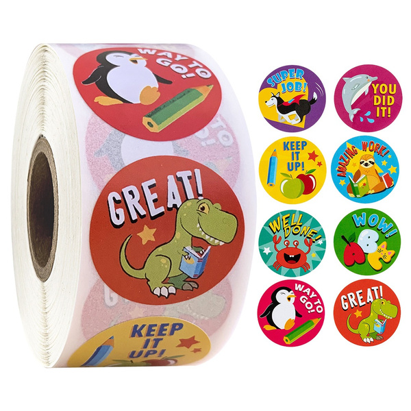 200pcs Reward Stickers Encouragement Sticker Roll for Kids Motivational ...